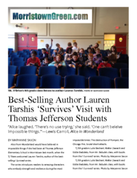 Best-Selling Author Lauren Tarshis ‘Survives’ Visit with Thomas ...
